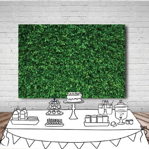 Amazon | Party Supplies | 5x7 Foot Backdrop Background Green Leaves For ...